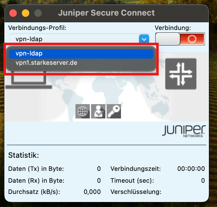 SRV: Einrichtung Juniper Secure Connect